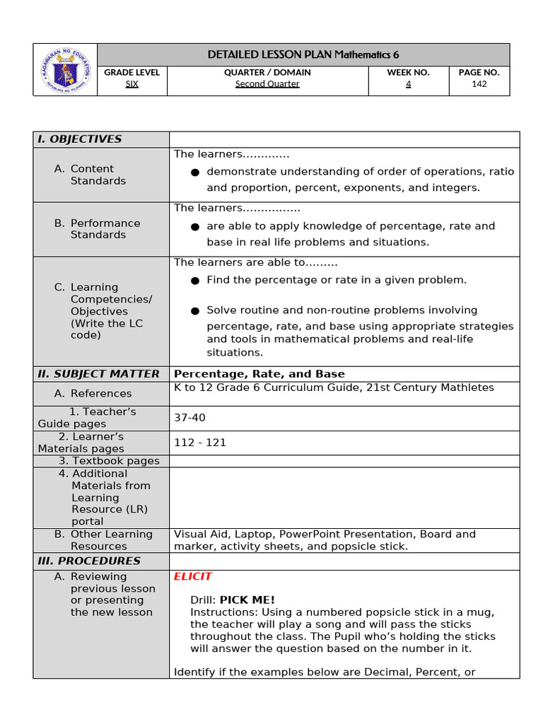 Sample Lesson Plan | PDF