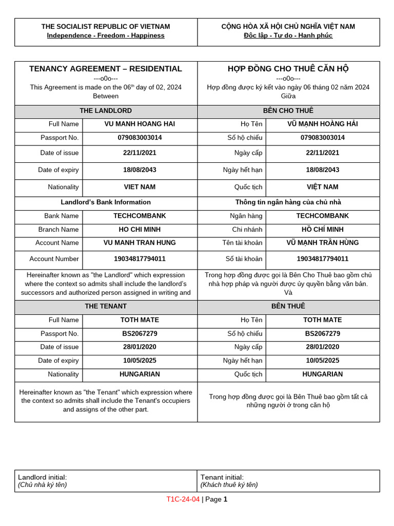 Empire City T1C-24-04 Lease Contract | PDF