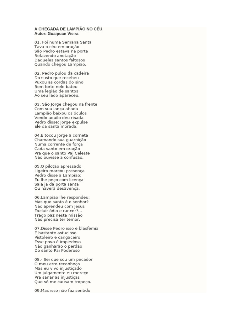 A Chegada de Lampião No Céu - 045814 | PDF