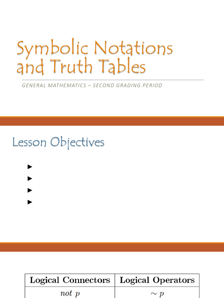 Truth Tables | PDF