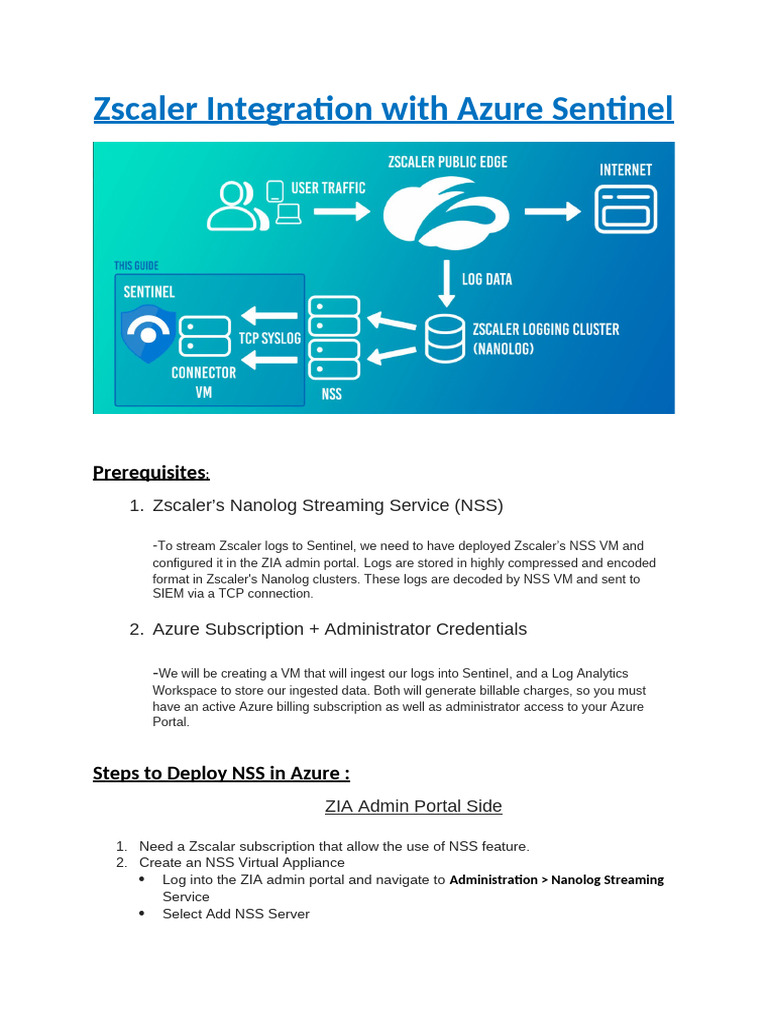 Zscaler Integration With Azure Sentinel | PDF