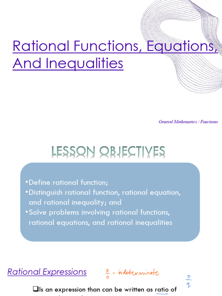 Rational Functions Equations And Inequalities Pdf