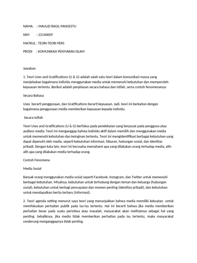 UAS Teori Pers | PDF UAS Teori Pers | PDF