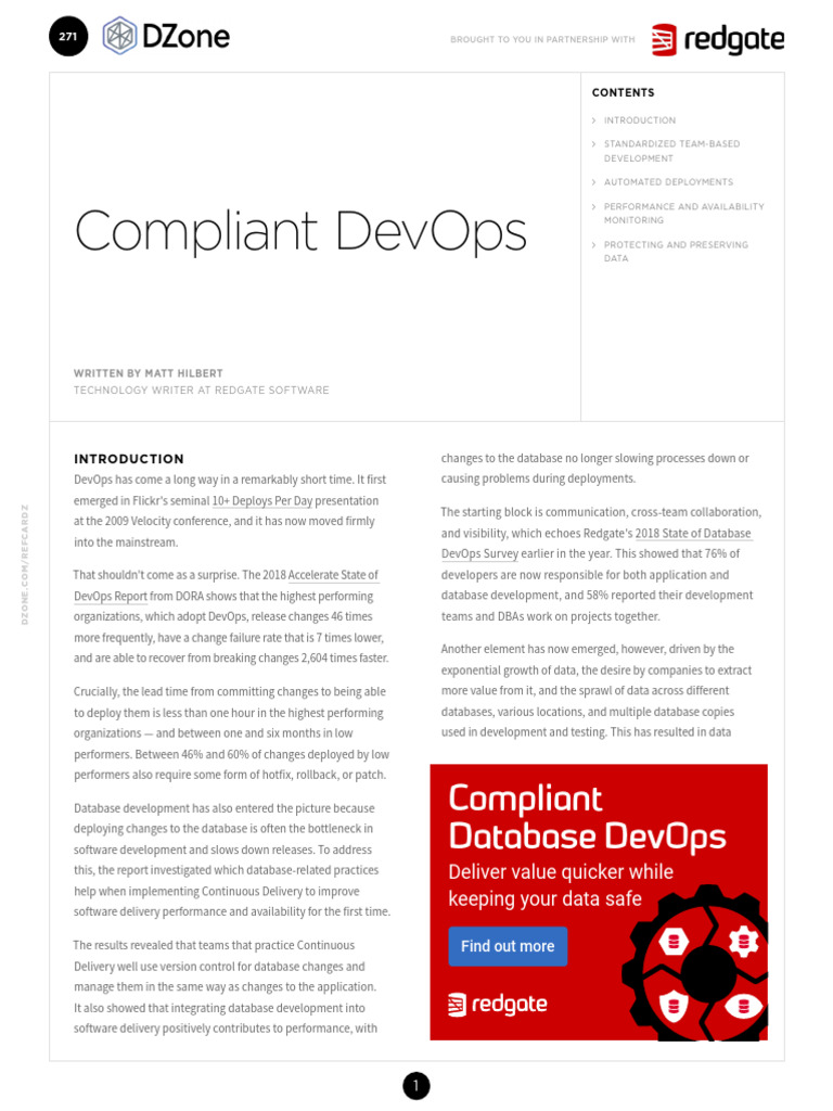 Dzone Refcard271 Compliantdevops | PDF