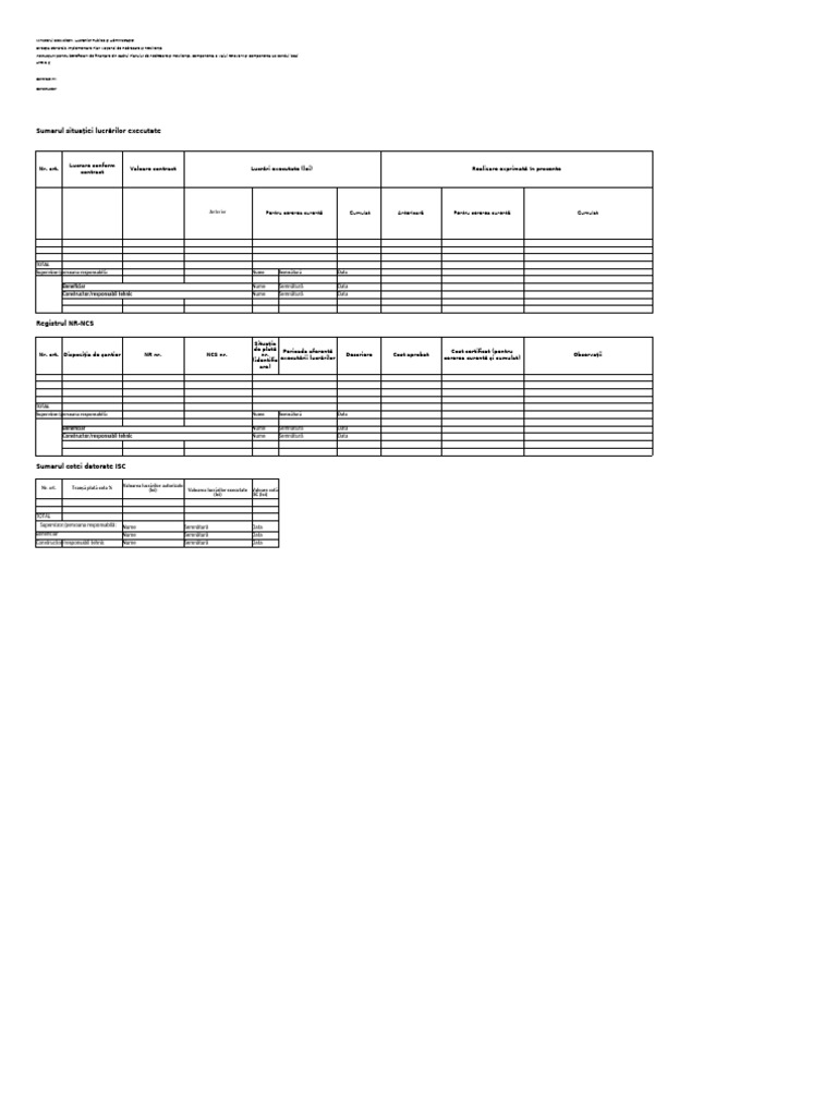 Anexa 6 Sumat Execu Ie Lucr Ri | PDF