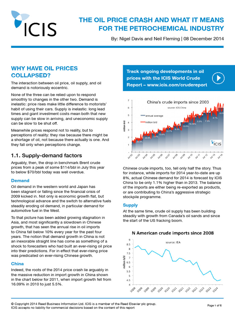 The Oil Price Crash and What It Means For The Petrochemical Industry | PDF