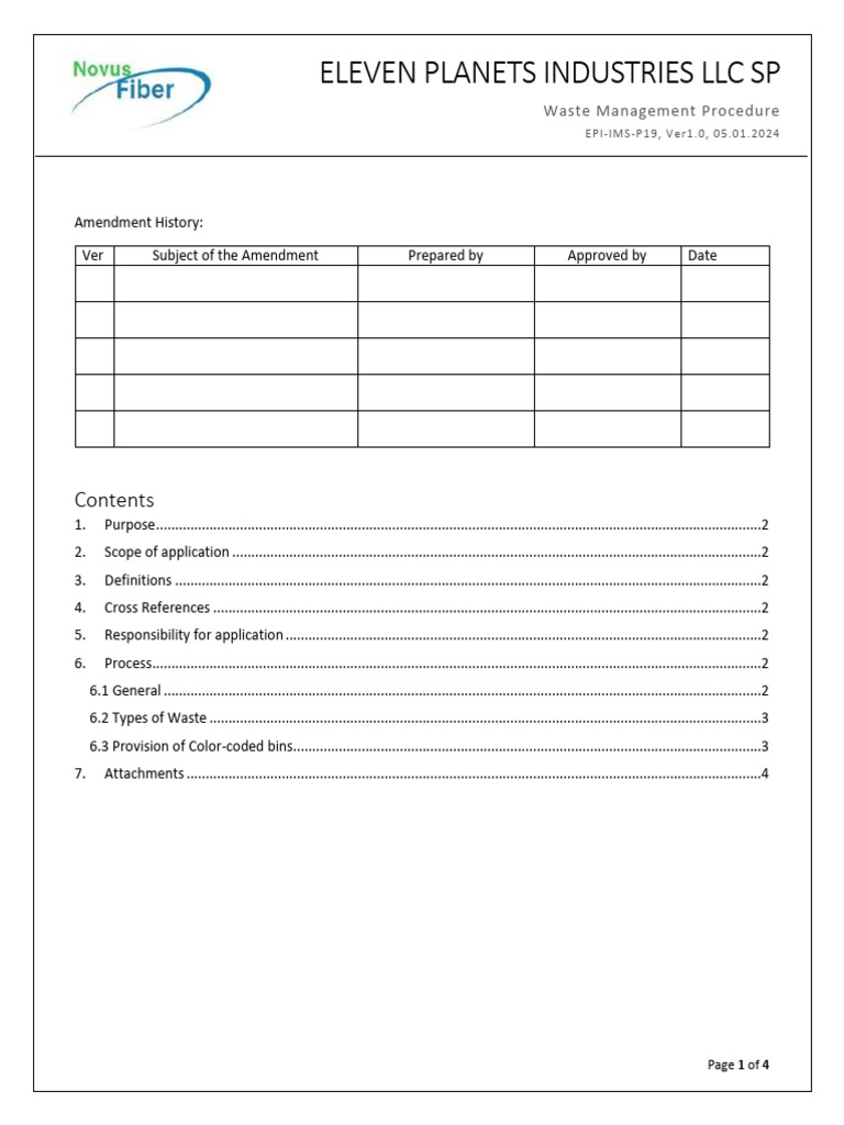 IMS-P19 Waste Management | PDF