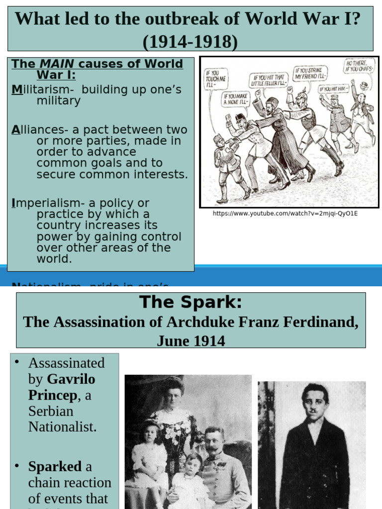 Causes of WWI US Involvement in WWI | PDF