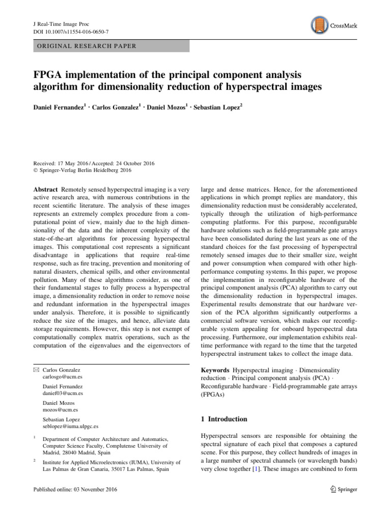 FPGA Implementatiof PCA | PDF