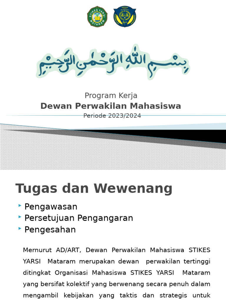 Program Kerja DPM STIKES YARSI 2023/2024 | PDF | Business
