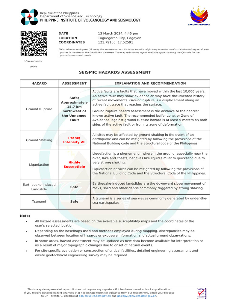 Hazard Assessment Report | PDF