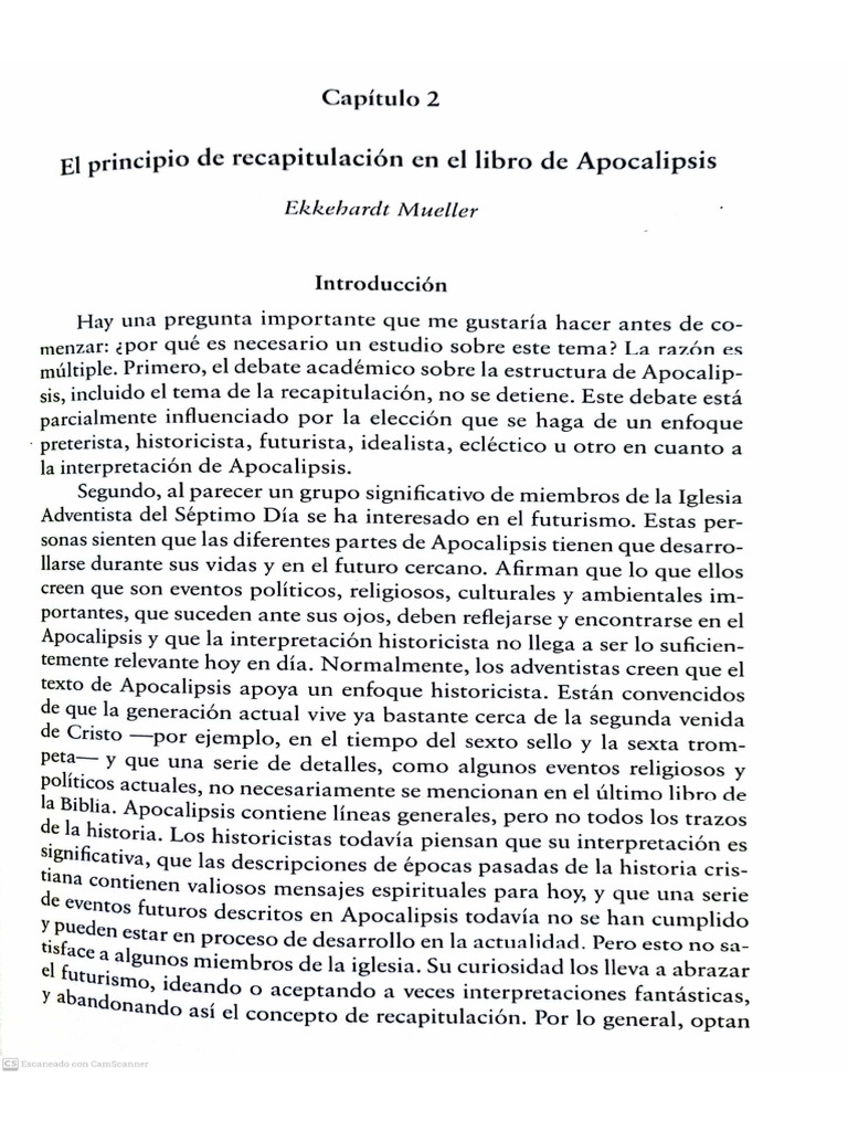 El Principio de Recapitulación en El Libro de Apocalipsis | PDF