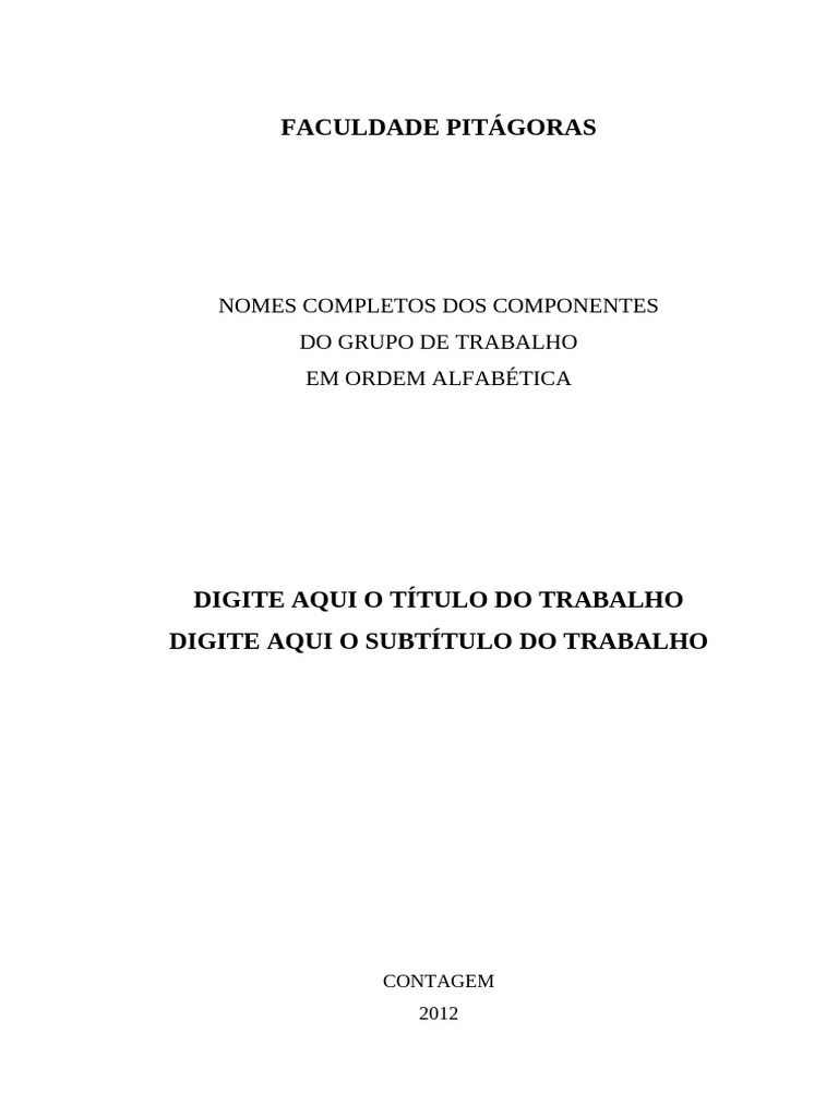 Modelo De Tcc Pdf