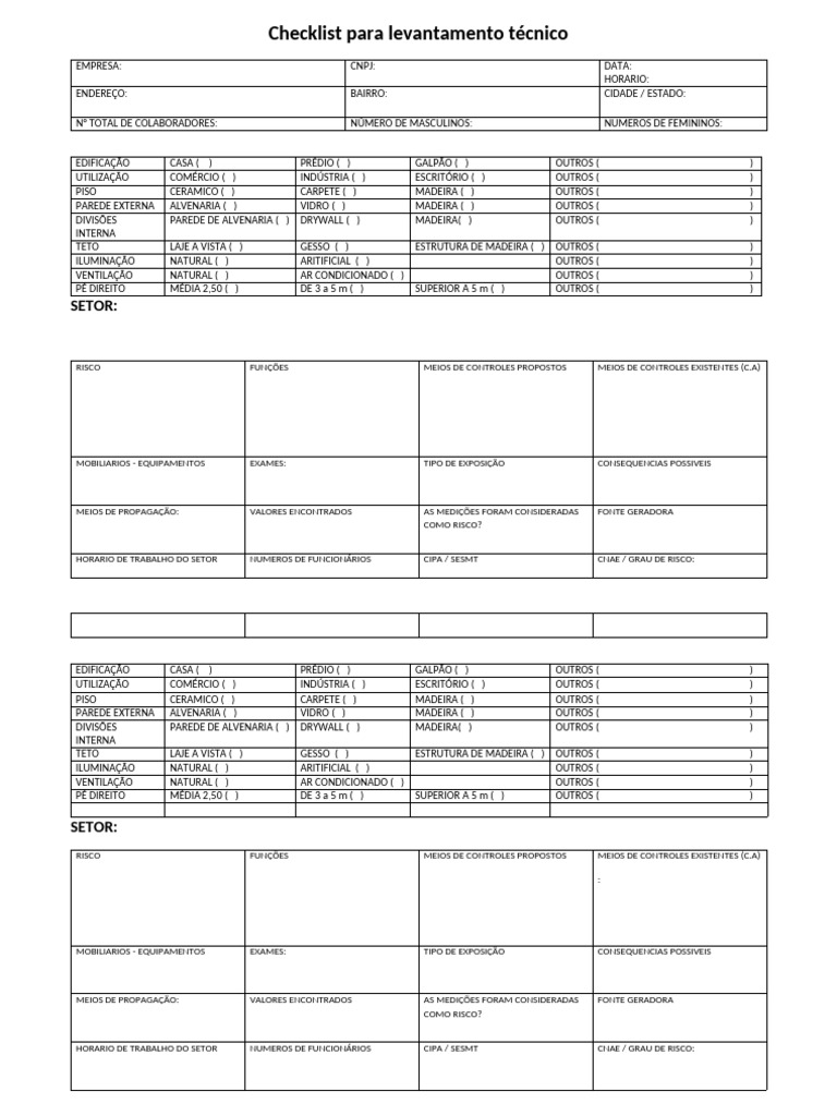 Checklist PPRA | PDF
