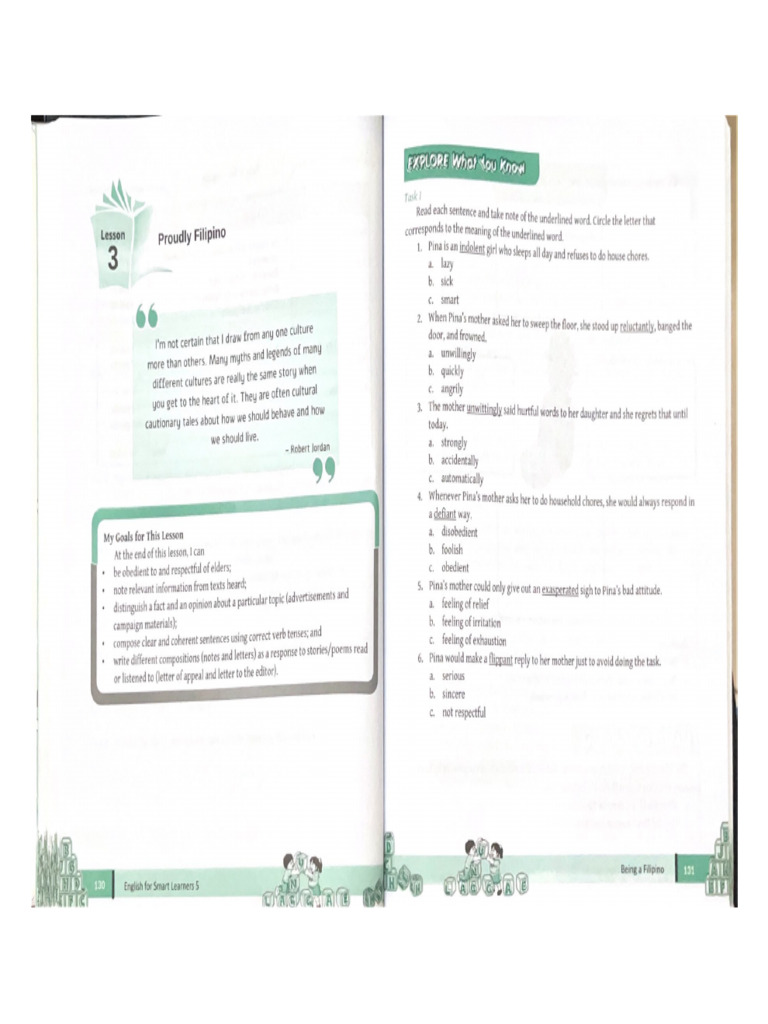 English Unit 2 Lesson 3 | PDF