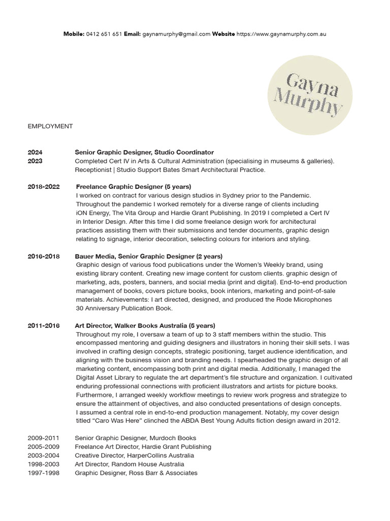 APS6 - Graphic Designer - Artisan | PDF