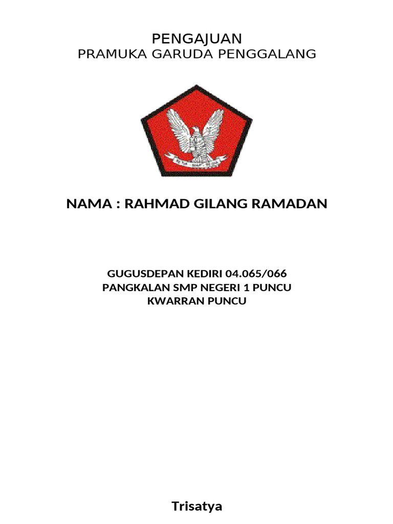 Pengajuan Pramuka Garuda Gilang | PDF