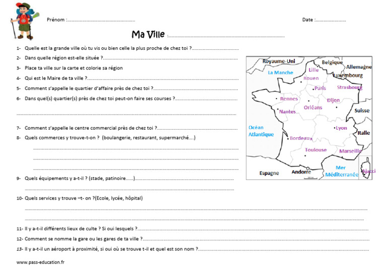 Ma Ville Ce2 Exercices | PDF