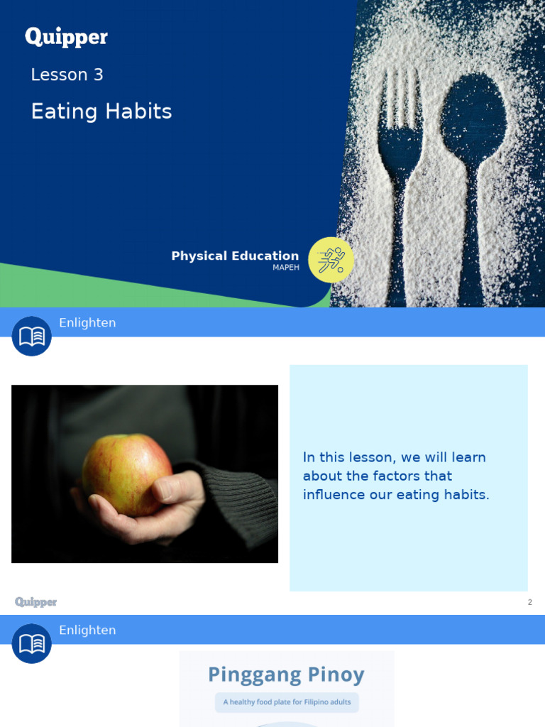 PE 9 Q1 0103 Eating Habits PS | PDF