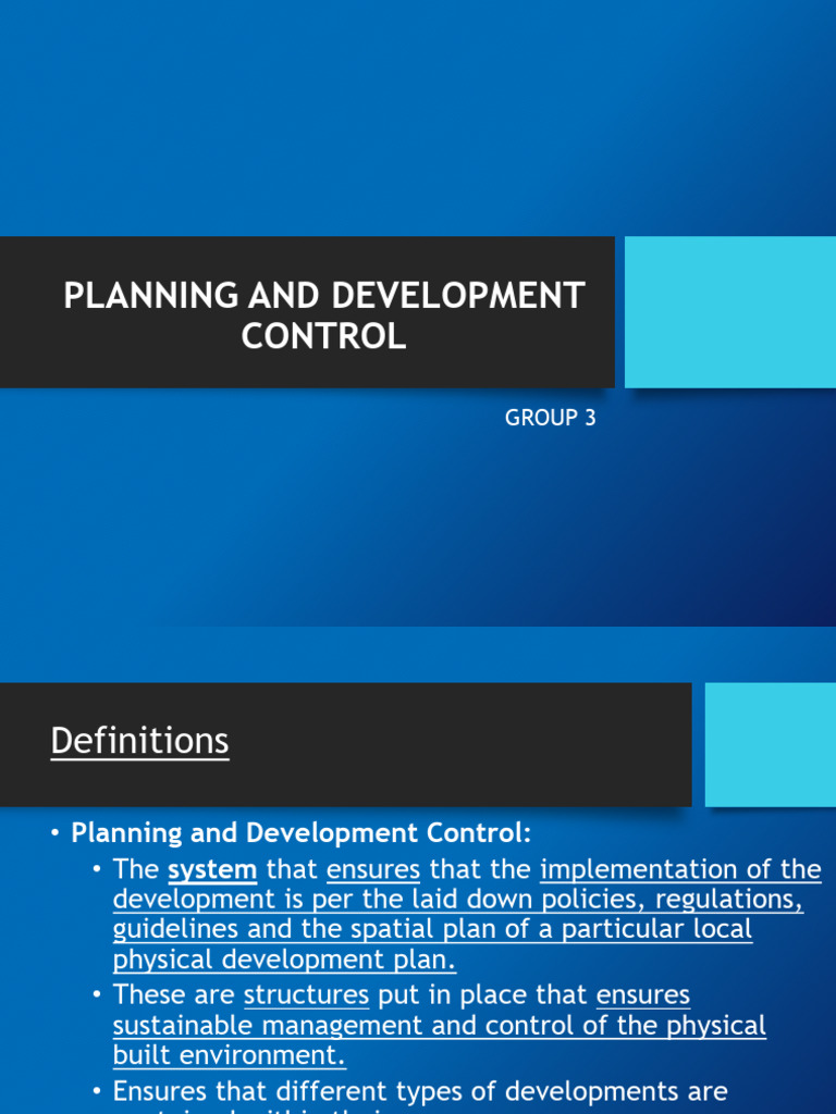 GROUP 3 Planning and Development Control | PDF