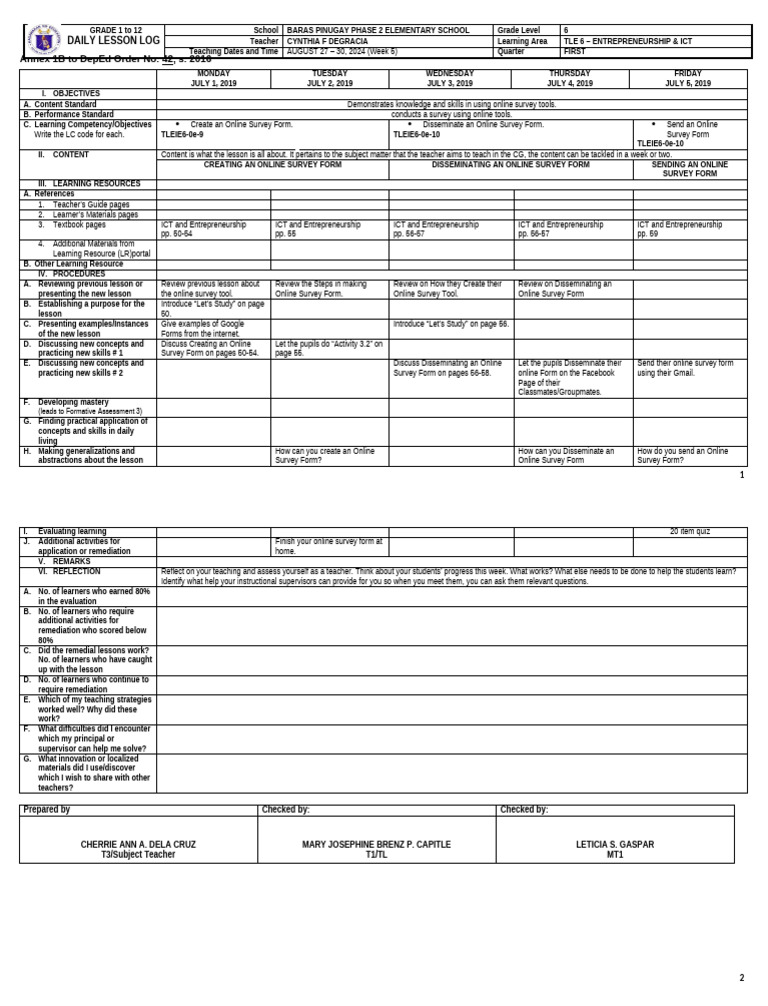 DLL Tle-Ict Week 5 | PDF