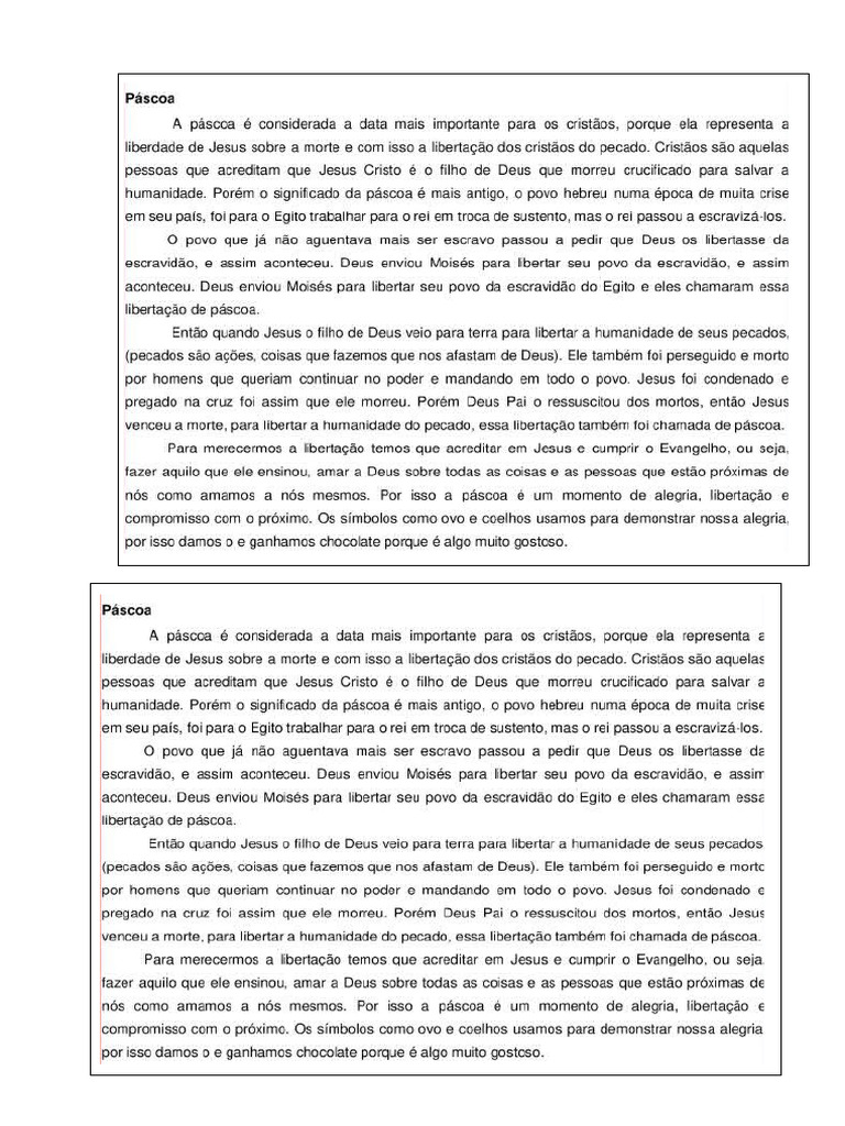 O Verdadeiro Sentido Da Páscoa Pdf