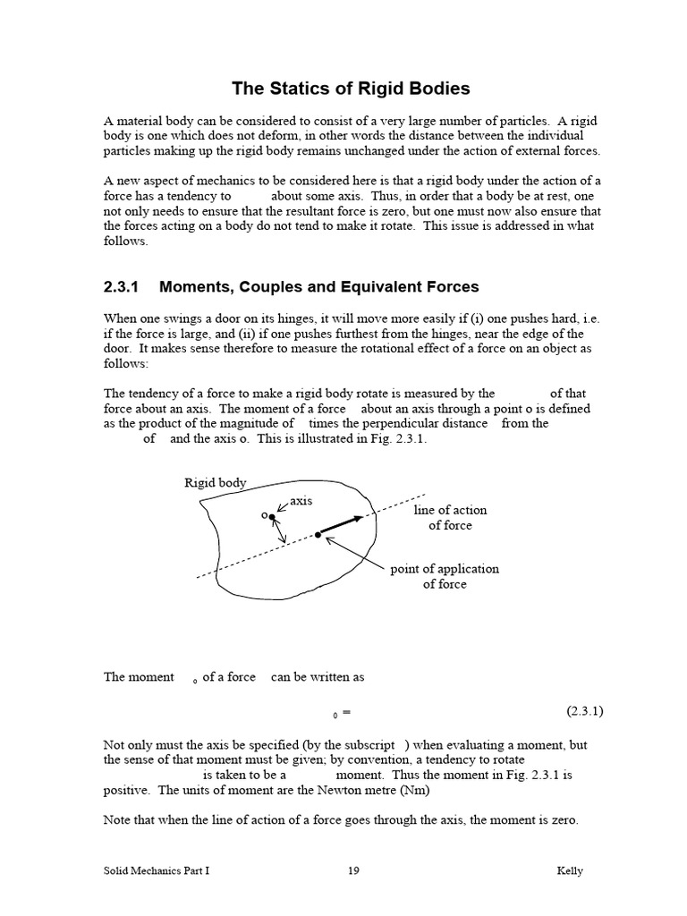 Statics of Rigid Bodies | PDF