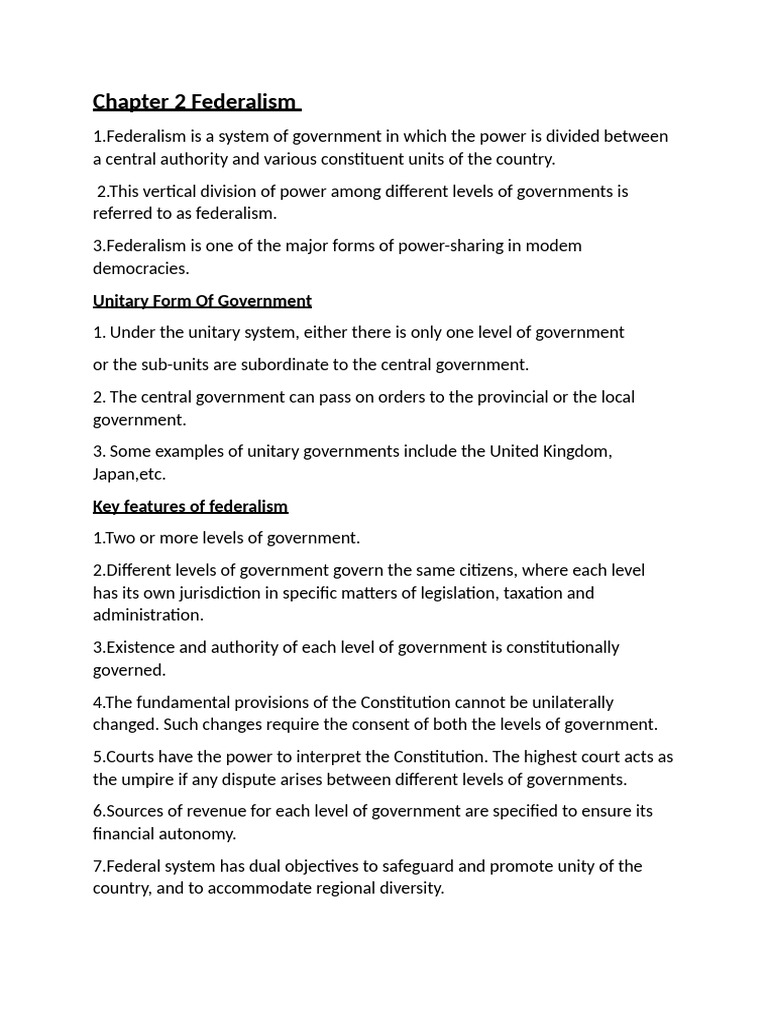 2 - Federalism | PDF