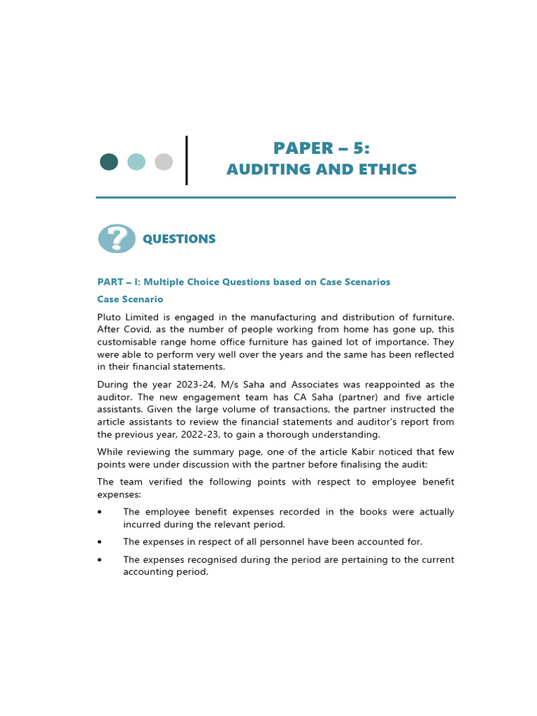 Auditing & Ethics | PDF