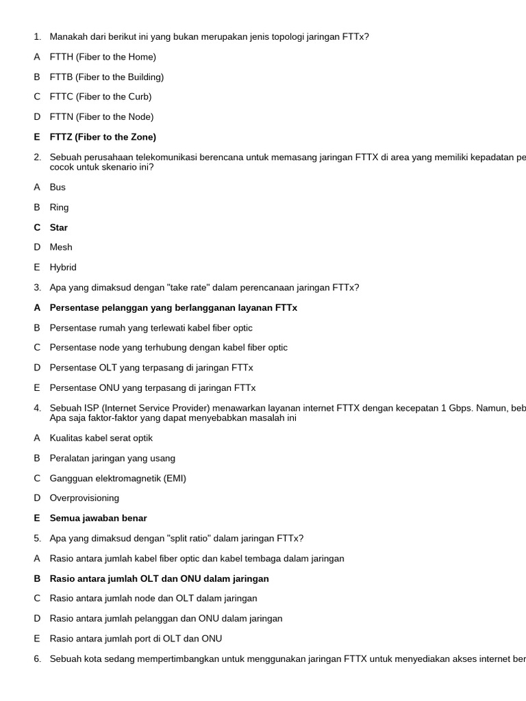 Jaringan FTTX | PDF