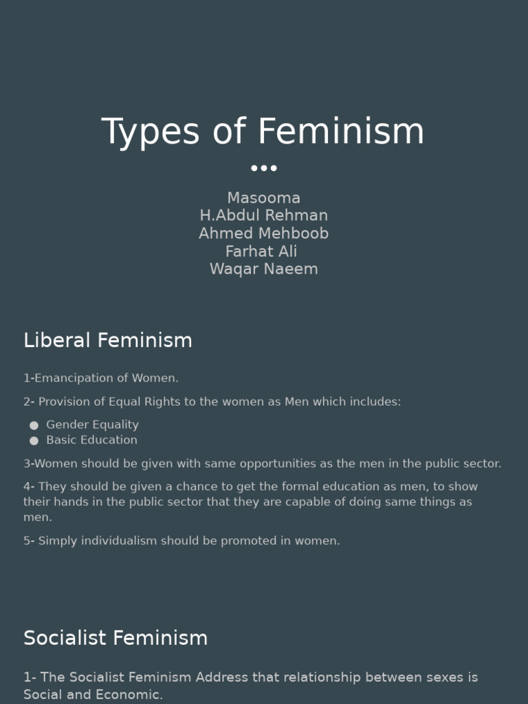 Types of Feminism | PDF