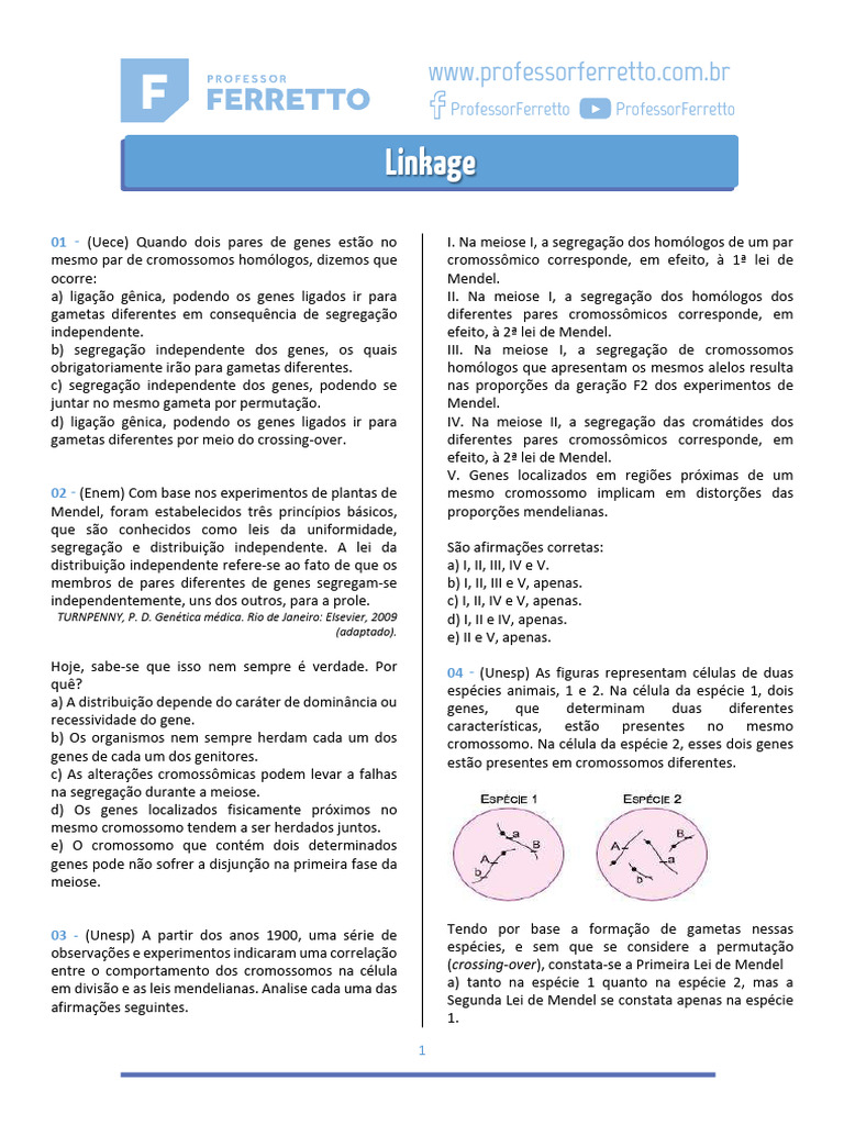 Questões Linkage | PDF