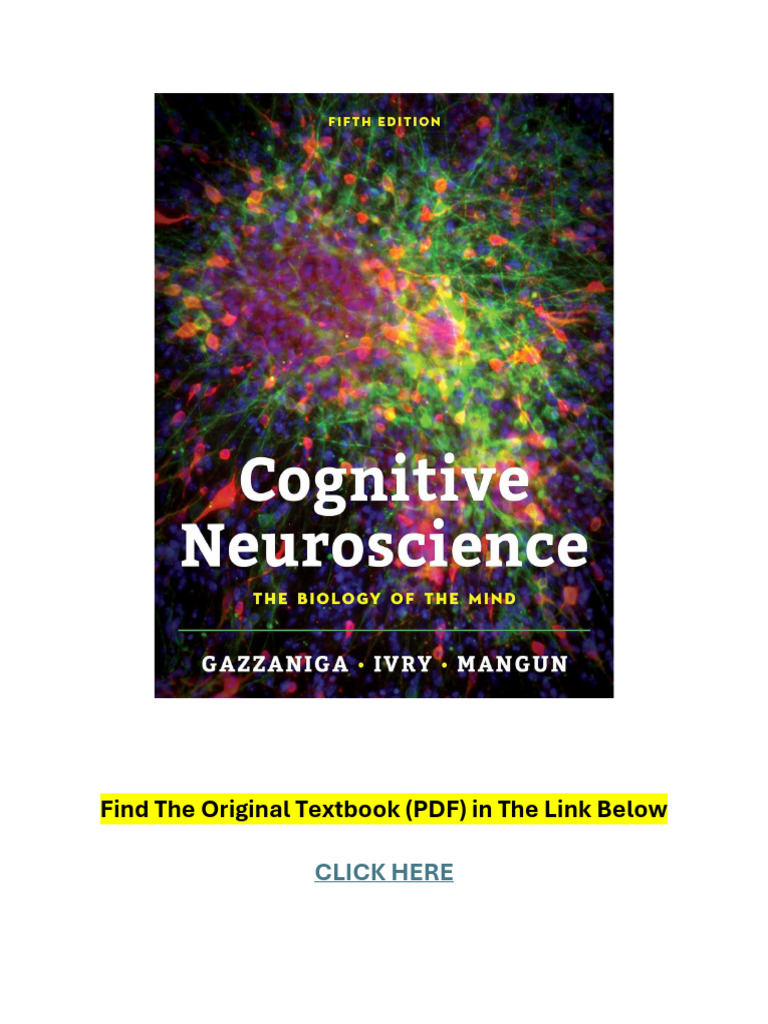 Cognitive Neuroscience: 5th Edition PDF | PDF | Central Nervous System ...
