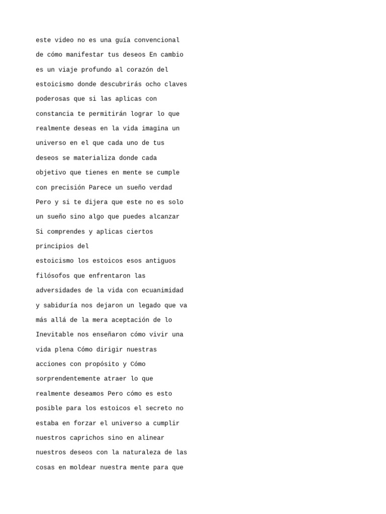 (Spanish (Auto-Generated) ) ESTE ES EL SECRETO ESTOICO PARA QUE TE ...