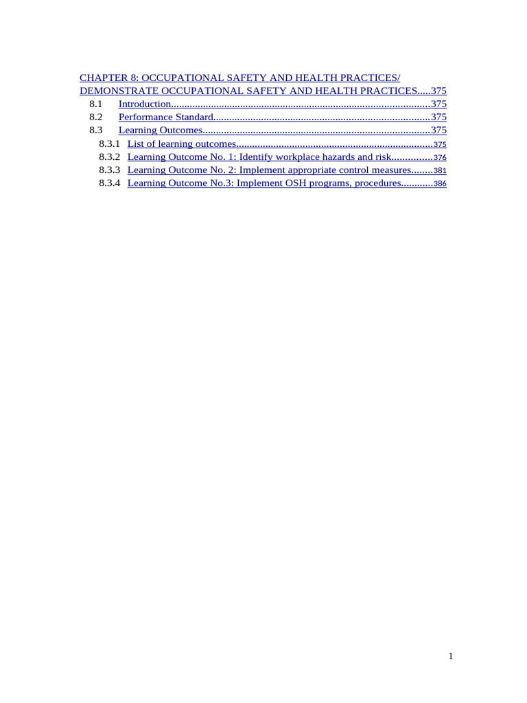 OHS NOTES Revised | PDF