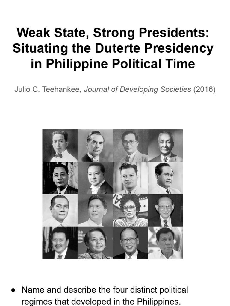 Guide Questions Weak State Strong Presidents | PDF