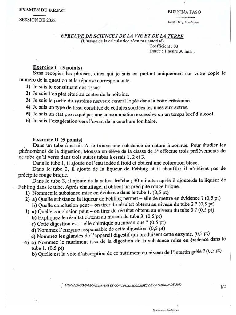 Bepc 2022 | PDF