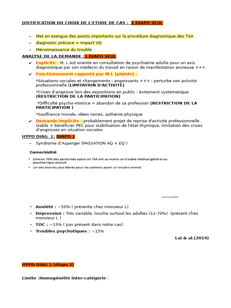 Partie Diapo Étude de Cas Sara | PDF