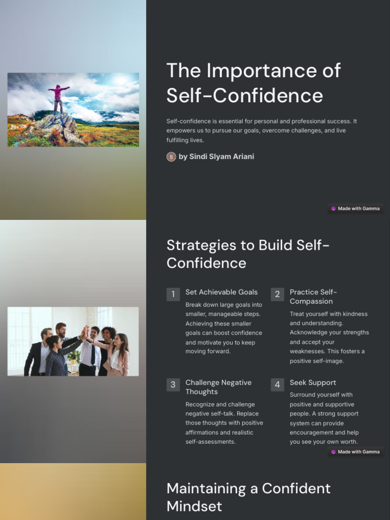 The Importance of Self Confidence | PDF