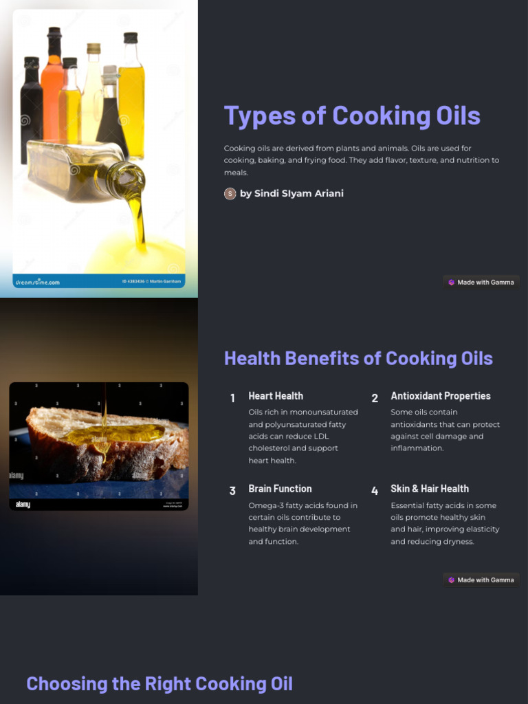 Types of Cooking Oils | PDF