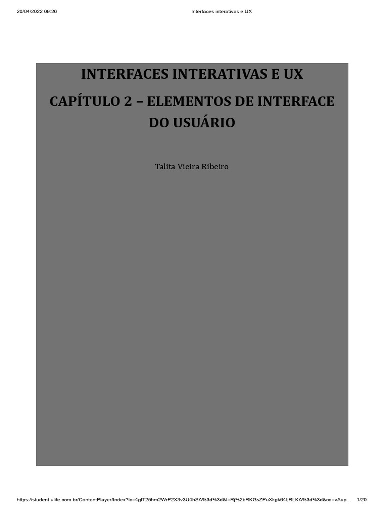 Unidade 2 Interfaces interativas e UX | PDF