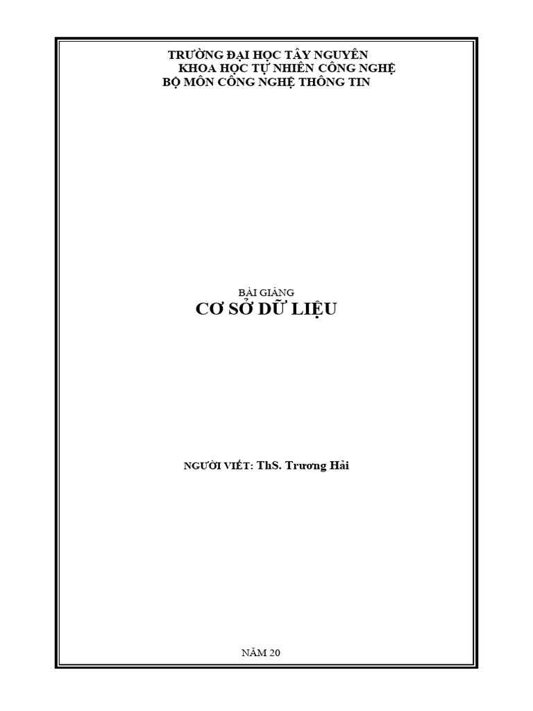 CSDL 2024 | PDF