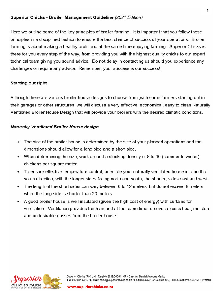 Broiler Farming Management Guide | PDF | Broiler | Poultry Farming