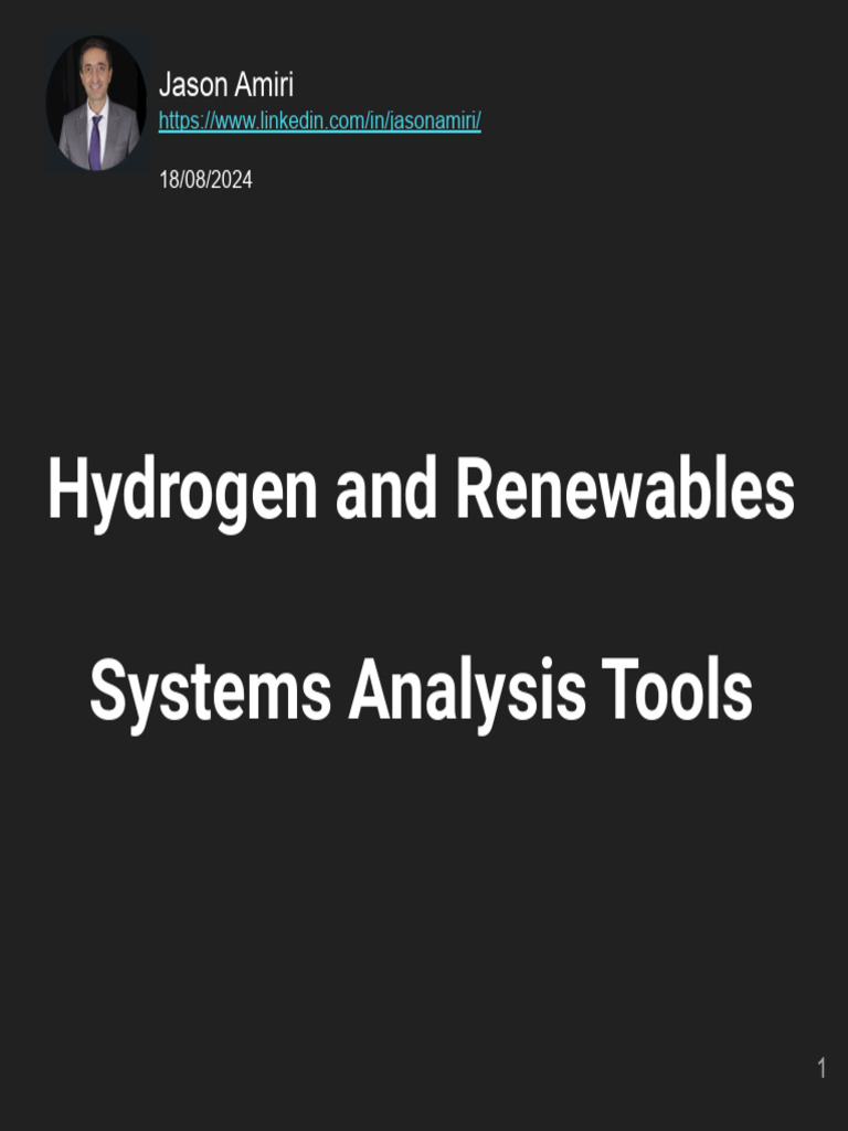 Hydrogen Systems Analysis Tools | PDF | Plug In Hybrid | Climate Change Mitigation