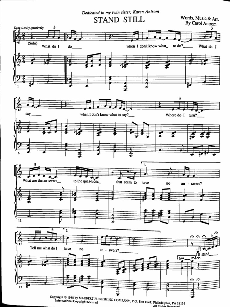 Stand Still - Carol Antrom | PDF