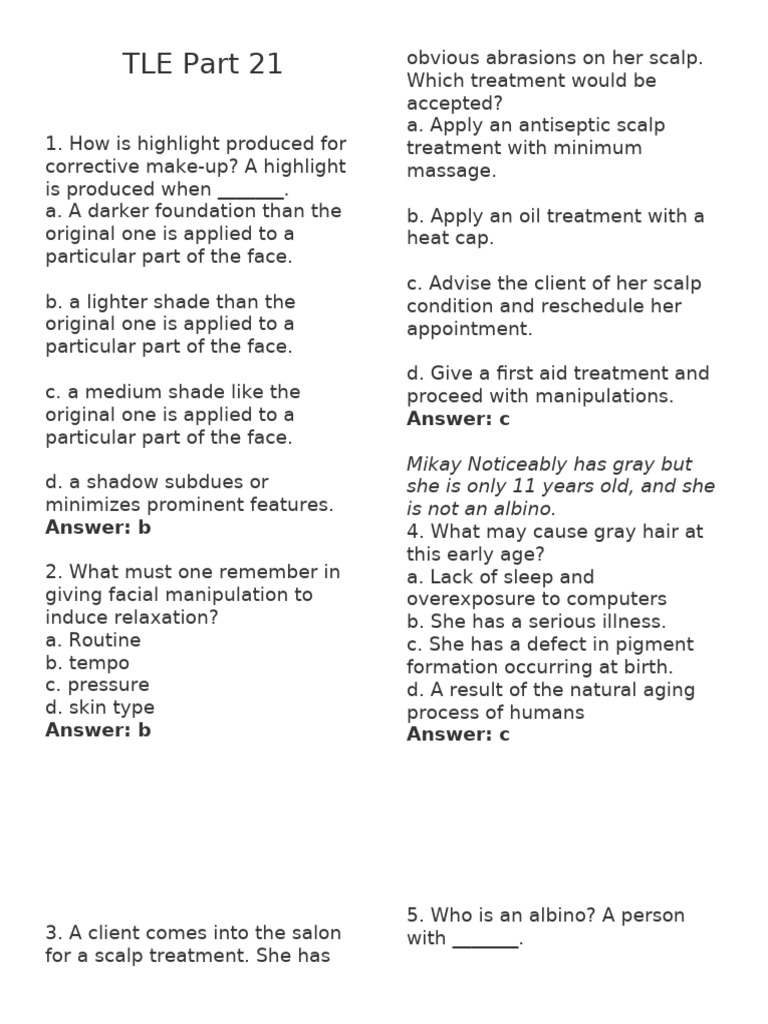 TLE REVIEWER PART 21-30 With Answer Keys | PDF