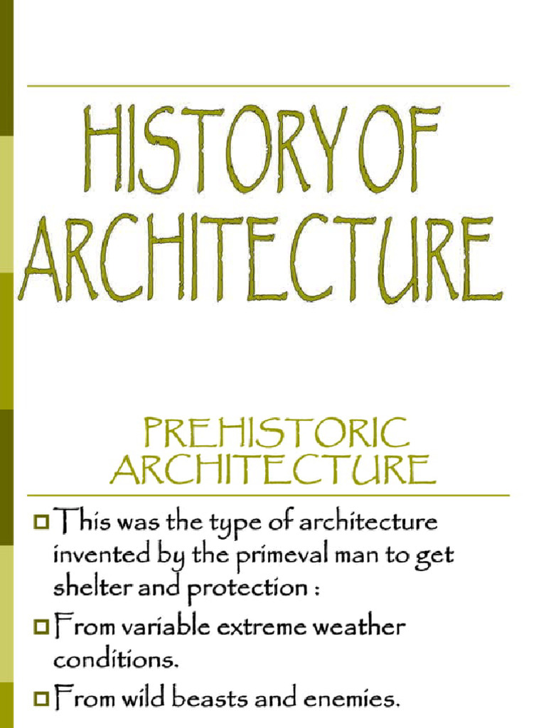 Pre Historic Architecture | PDF