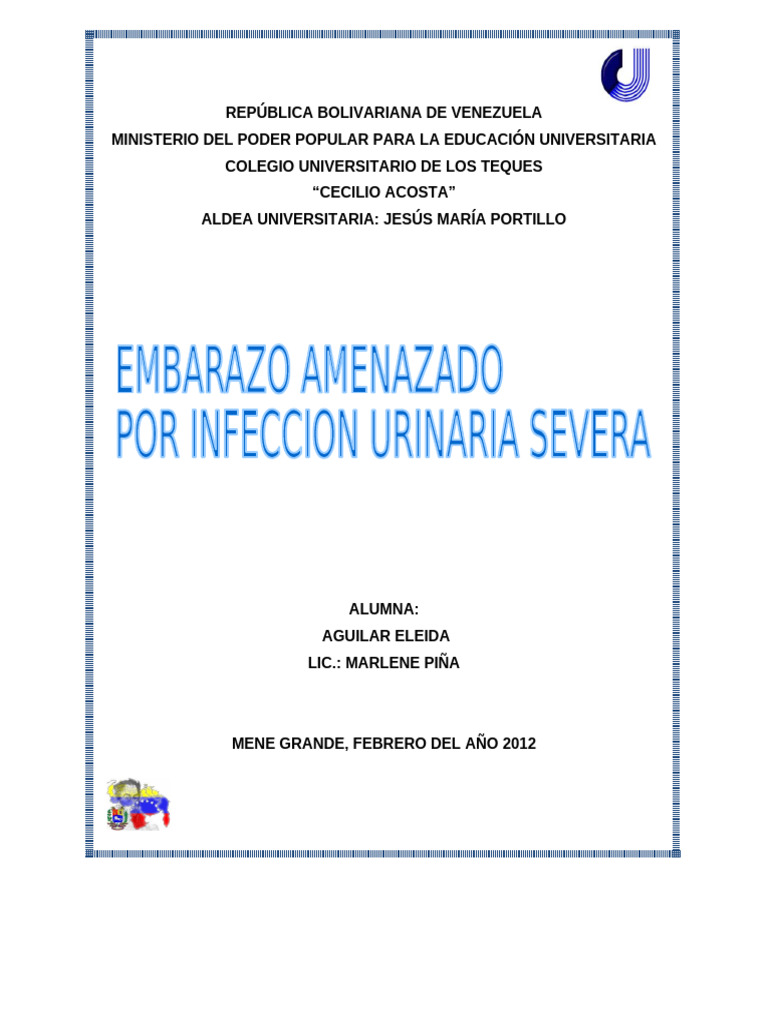 Caso Clinico Infeccion Urinaria Eleida | PDF | Infección del tracto ...