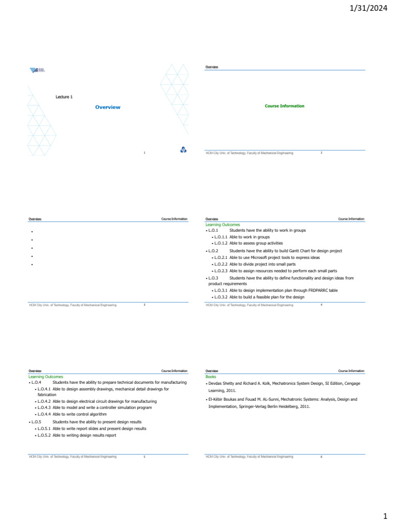 Lecture 1 Overview | PDF
