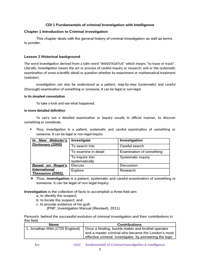 Chapter-1-Historical-Background-of-Investigation | PDF